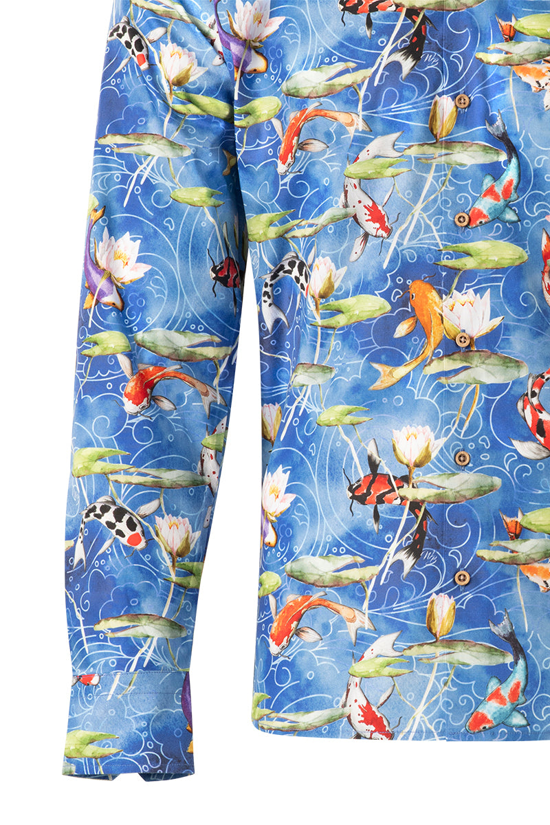 Koi Carpers Print Long Sleeve Shirt for Men – Wolff Blitz