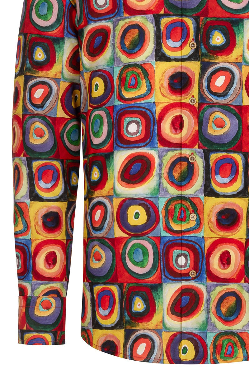 Squares with Circles kandinsky Long Sleeve Men's Shirt – Wolff Blitz